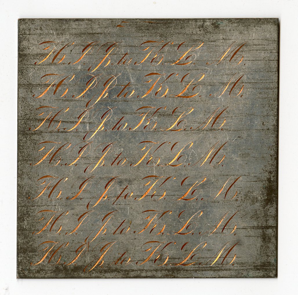 Engraving Practice Plate Number 18 – TheBoxSF