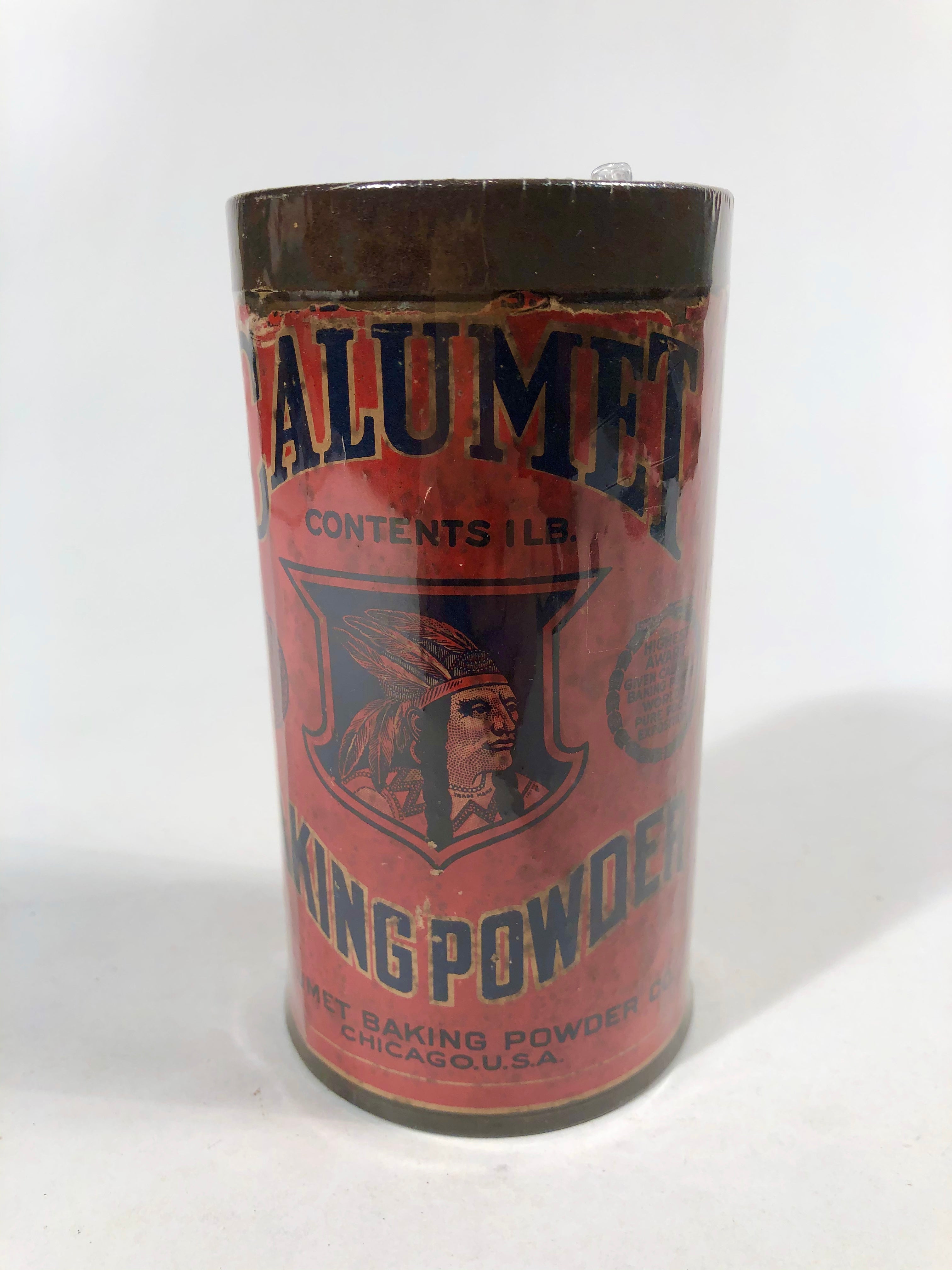 Calumet BAKING POWDER Tin Canister || Calumet Baking Powder Co. Chicag ...