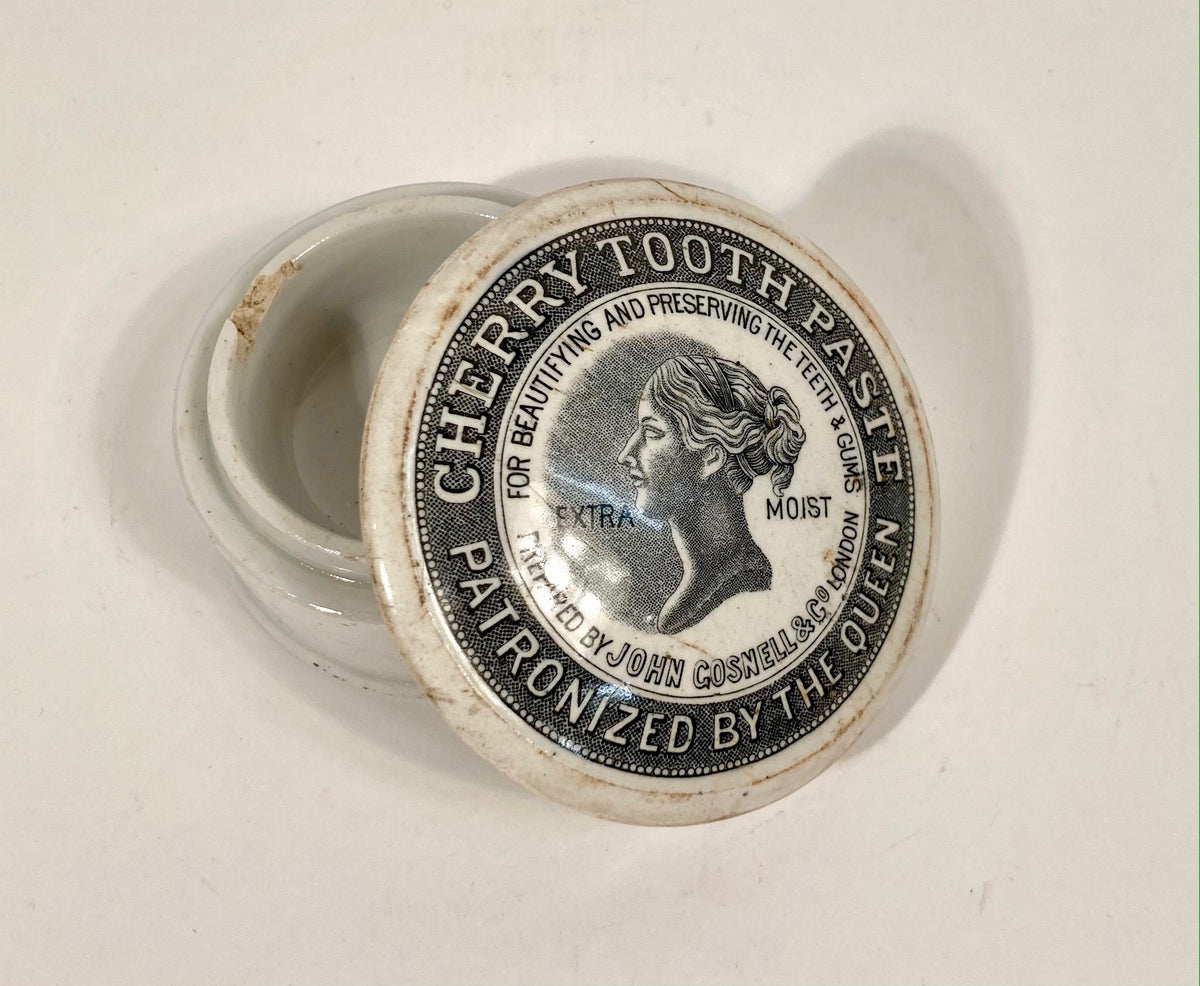 Antique Gray Victorian Cherry TOOTH PASTE Croc Container, London, Dent ...
