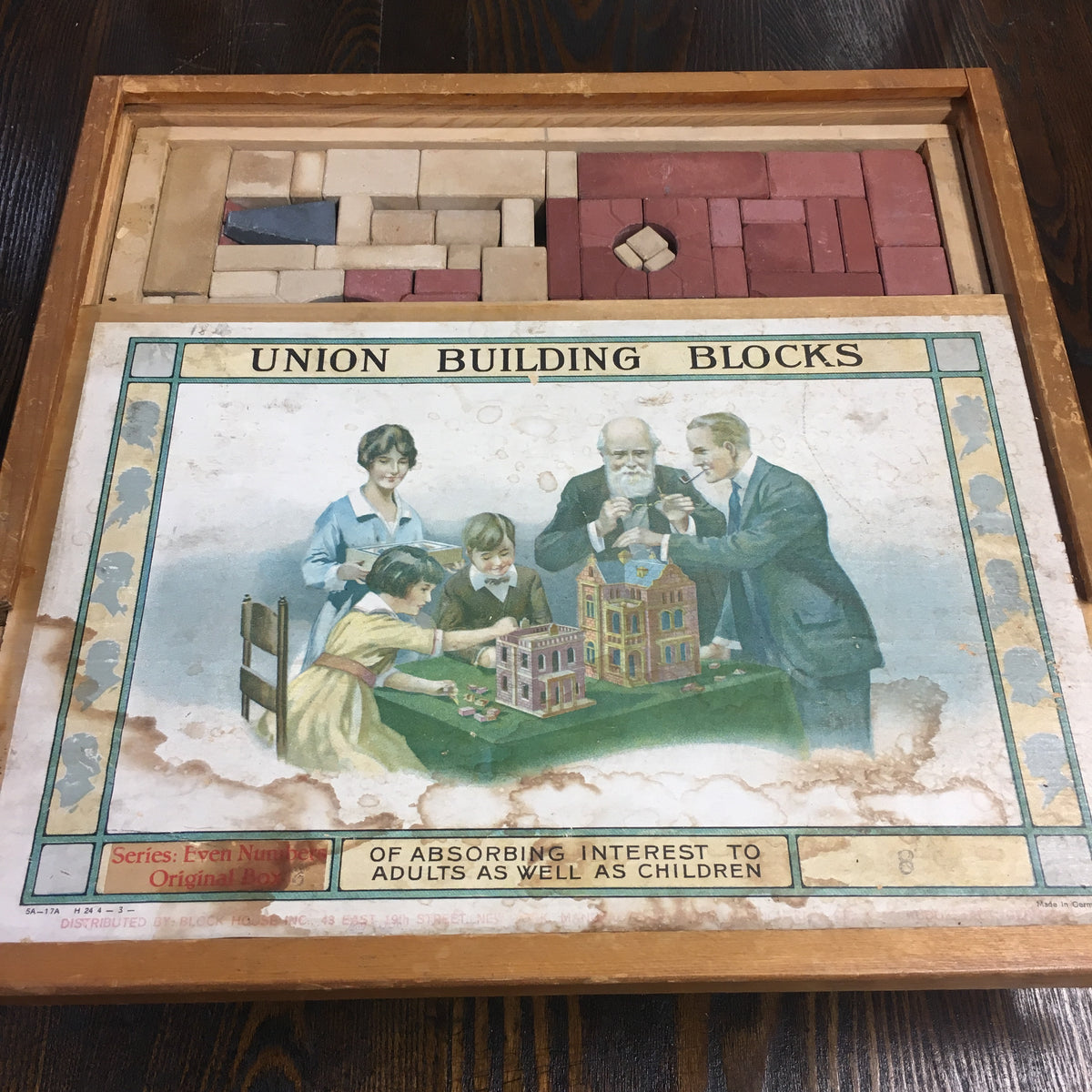 Union Building Blocks, Adult and Children Game, Block House, Old Vinta ...