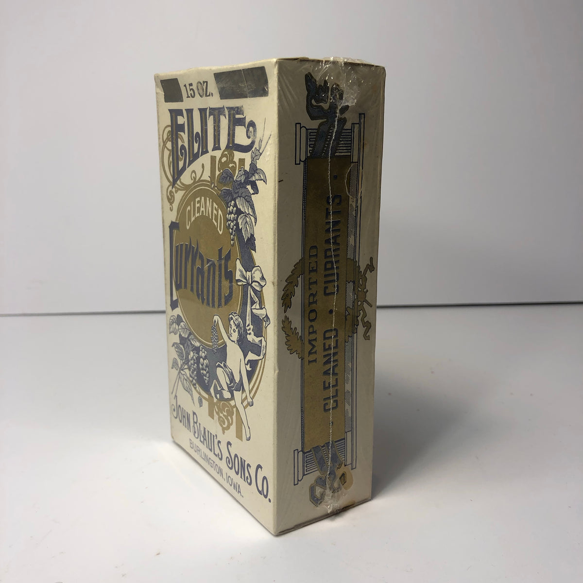 Antique ELITE Cleaned Currants Box, Package, Burlington, Iowa, Vintage ...