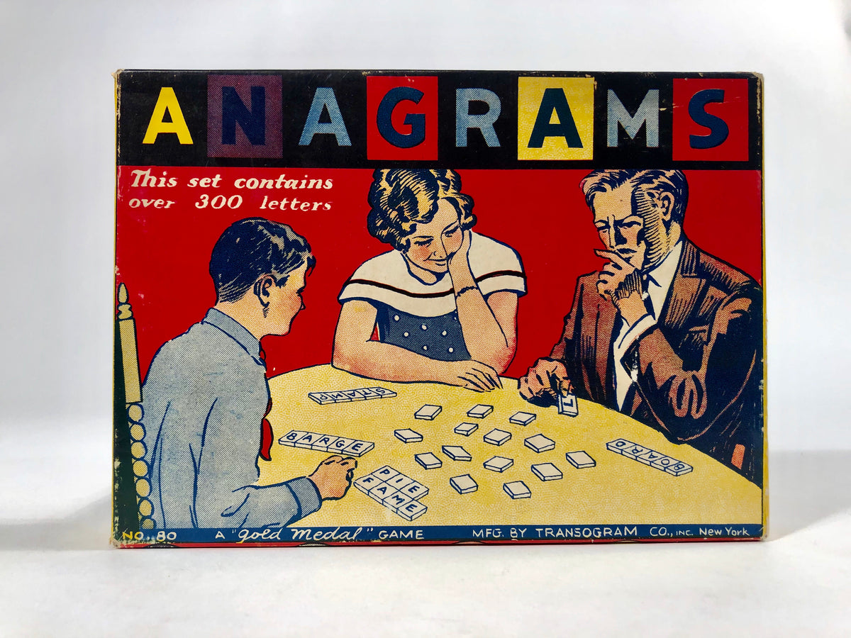ANAGRAMS Vintage Word Game || Gold Medal Game || Transogram – TheBoxSF