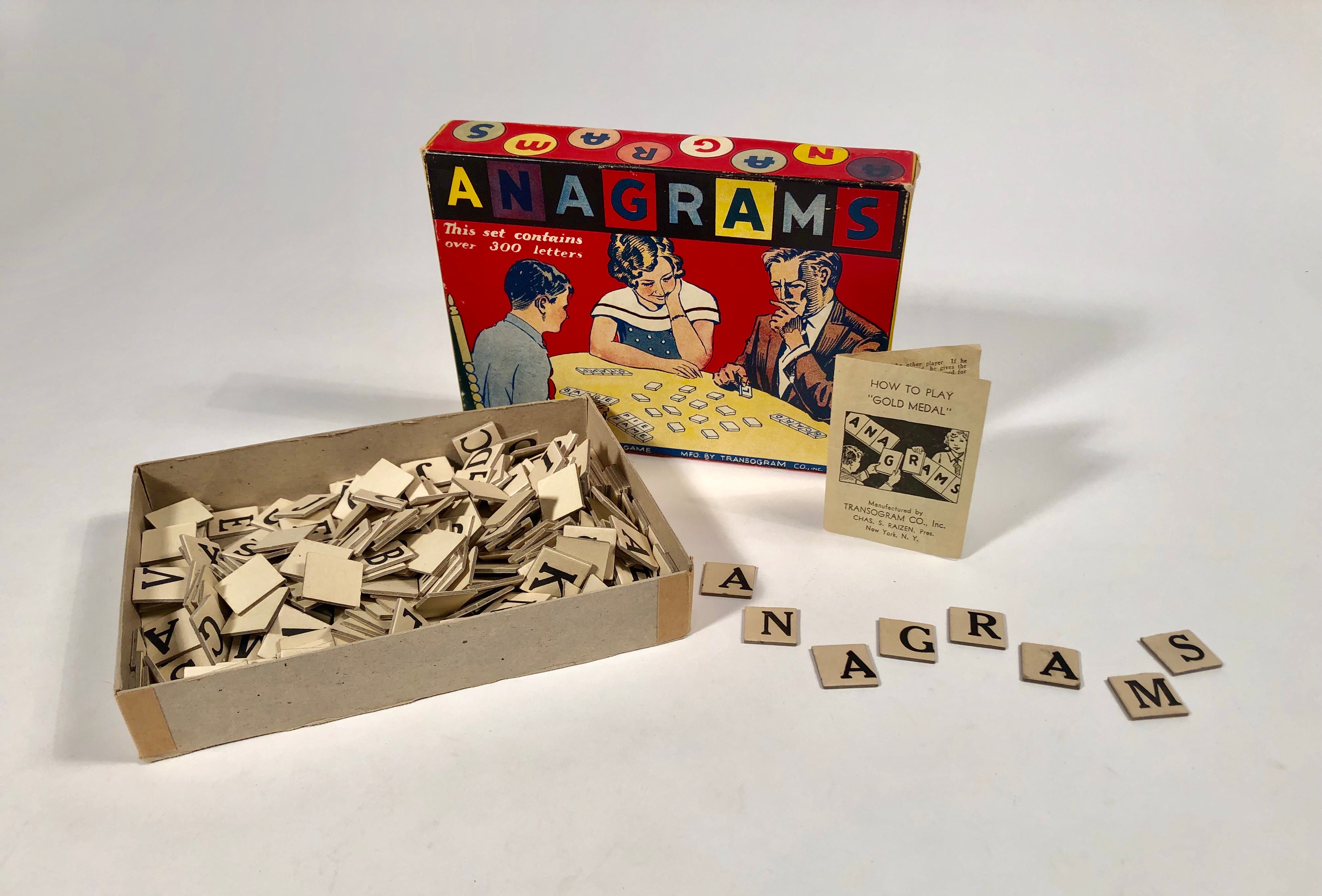 ANAGRAMS Vintage Word Game || Gold Medal Game || Transogram – TheBoxSF