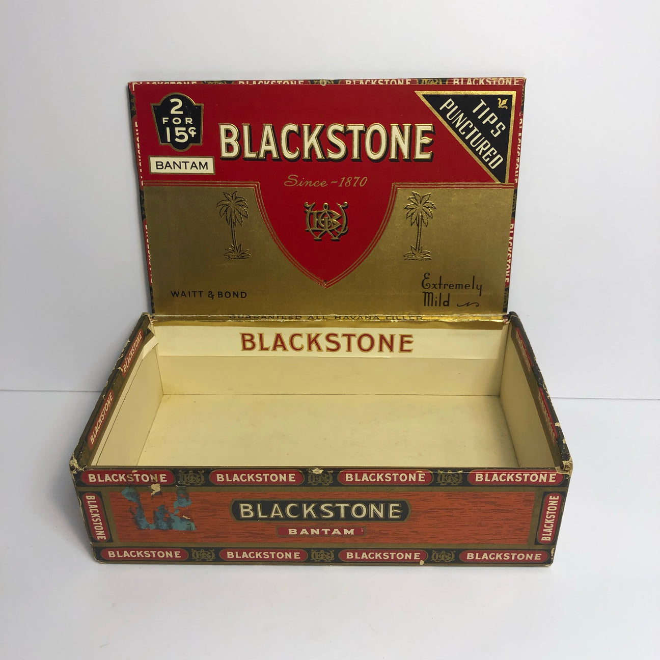 Vintage Blackstone Cigar Box with Pipe Cleaner Package || EMPTY – TheBoxSF