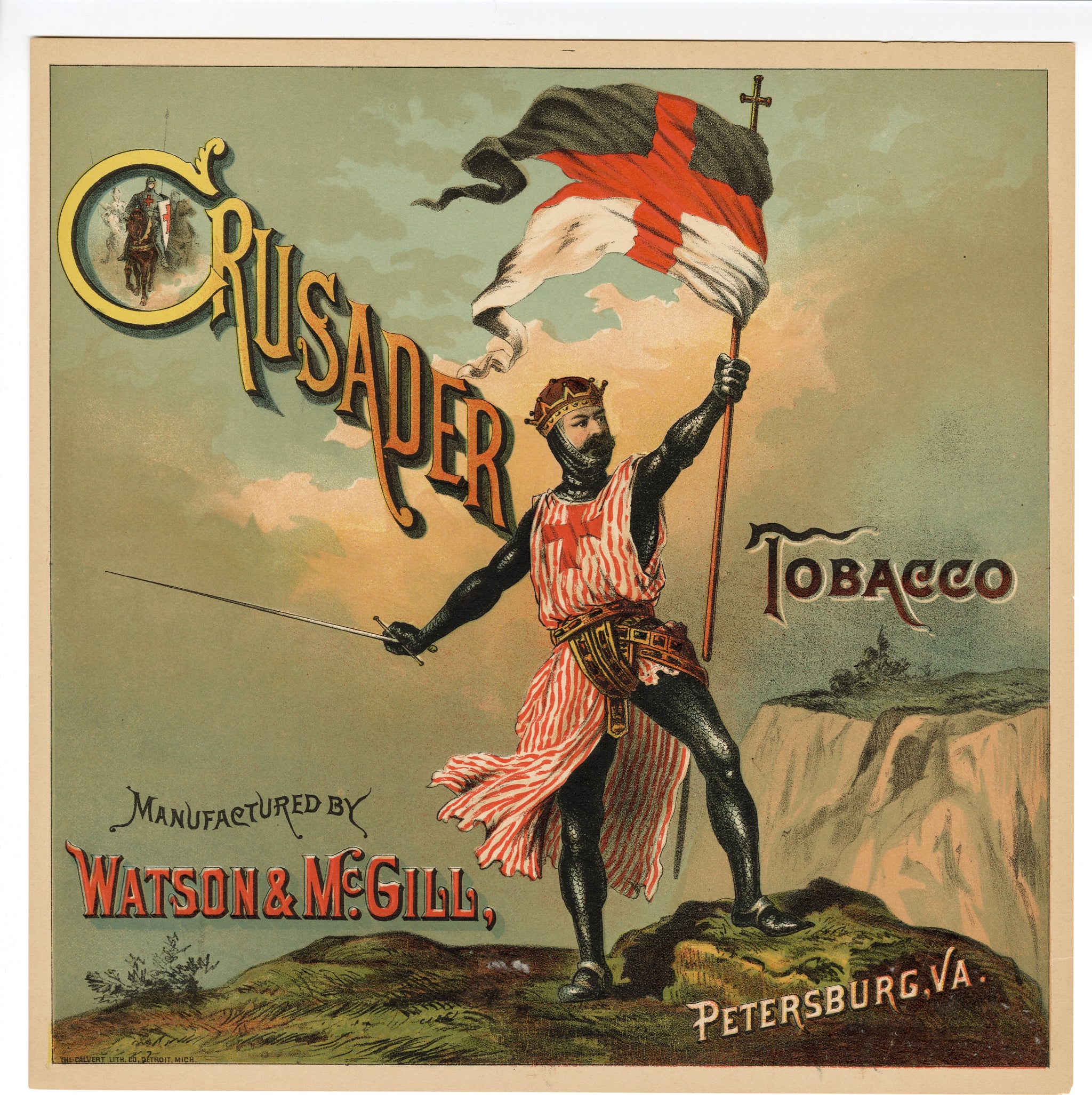 CRUSADER Caddy Crate Label || Watson & McGill, Petersburg, Virginia, A ...