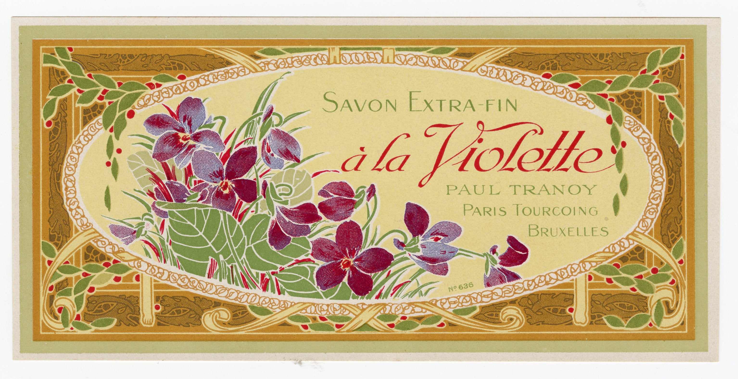 Vintage, Unused, French Art Deco SAVON A LA VIOLETTE Soap Box Label ...