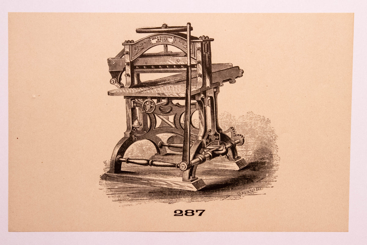 Letterpress and Printing Equipment Original Print | Press 287, Sanborn ...