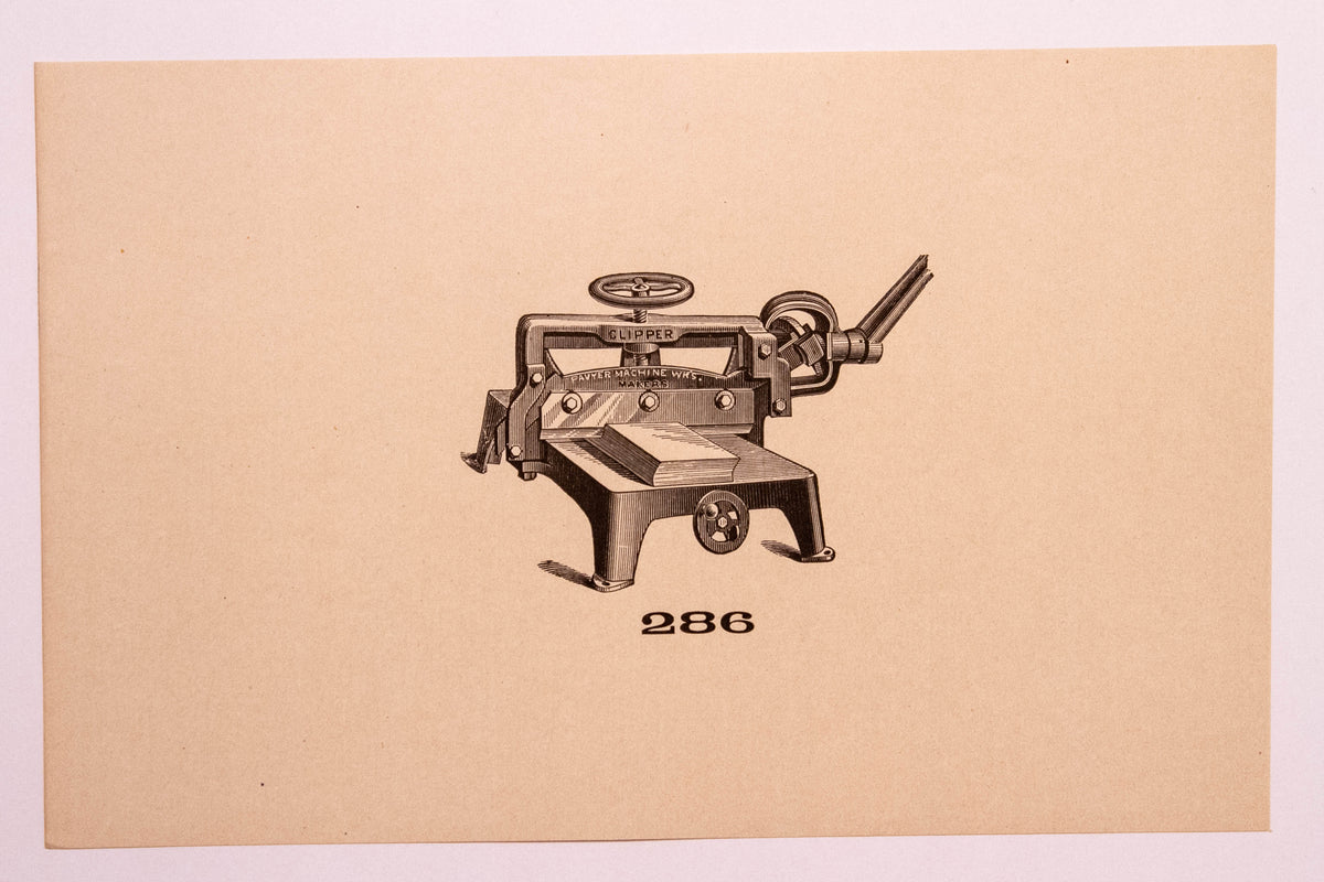 Letterpress and Printing Equipment Original Print | Press 286, Clipper ...