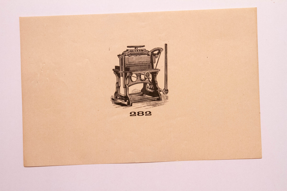 Old Letterpress and Printing Equipment Original Drawings, Press #282 I ...