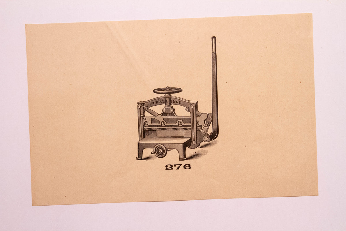 Letterpress and Printing Equipment Original Print | Press 276 – TheBoxSF