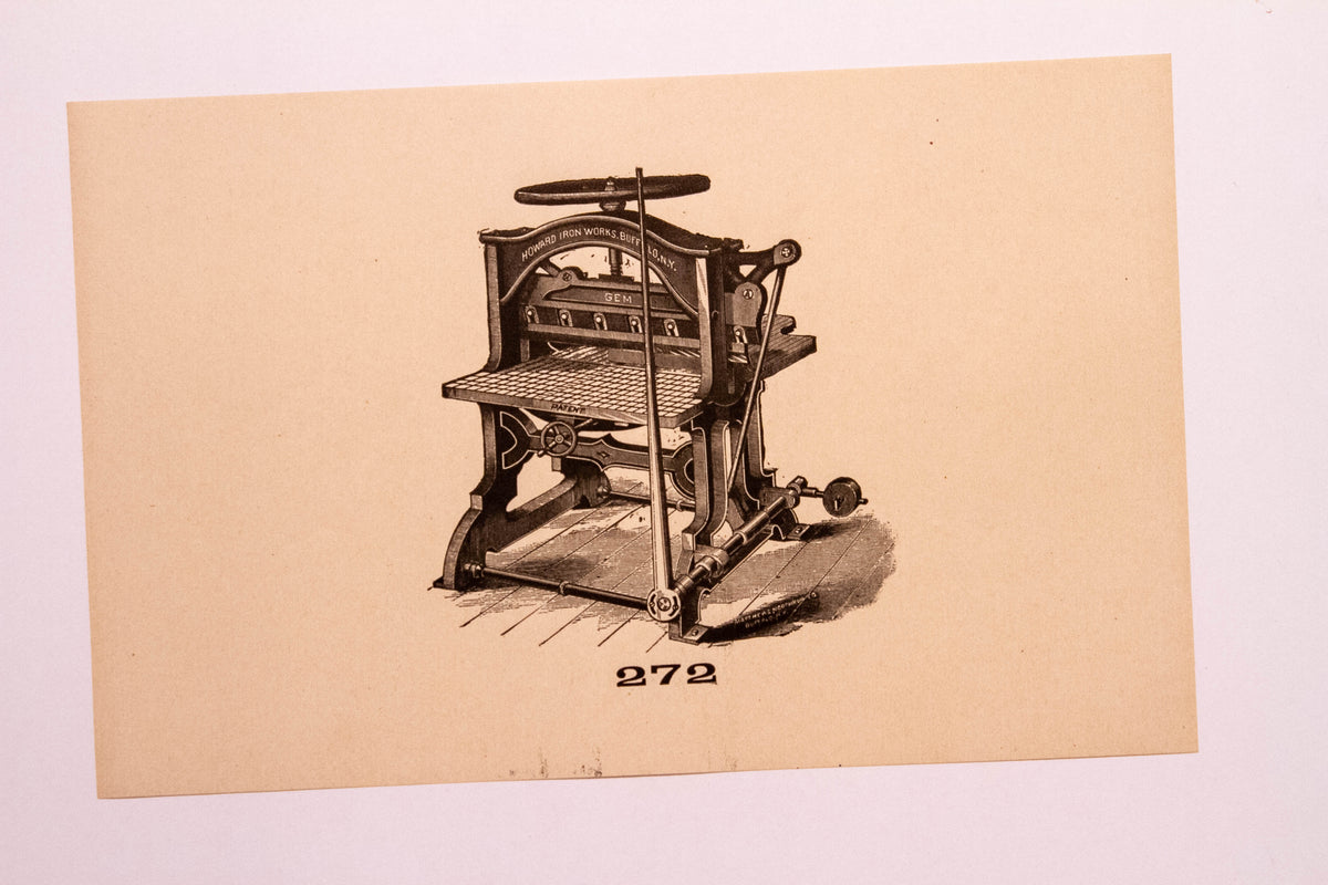 Letterpress and Printing Equipment Original Print | Press 272 – TheBoxSF