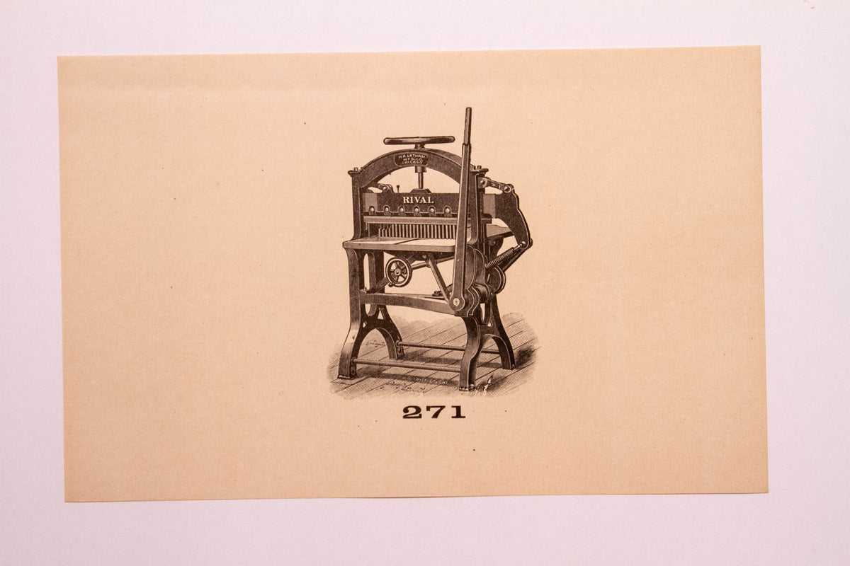 Letterpress and Printing Equipment Original Print | Press 271 – TheBoxSF