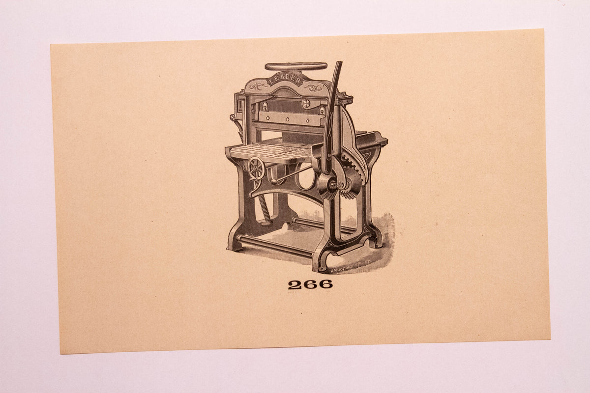 Letterpress and Printing Equipment Original Print | Press 266 – TheBoxSF