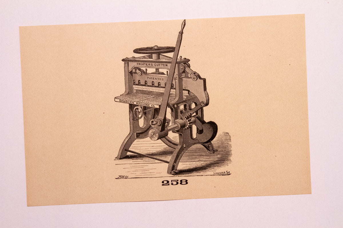 Letterpress and Printing Equipment Original Print | Press 258, Cutter ...
